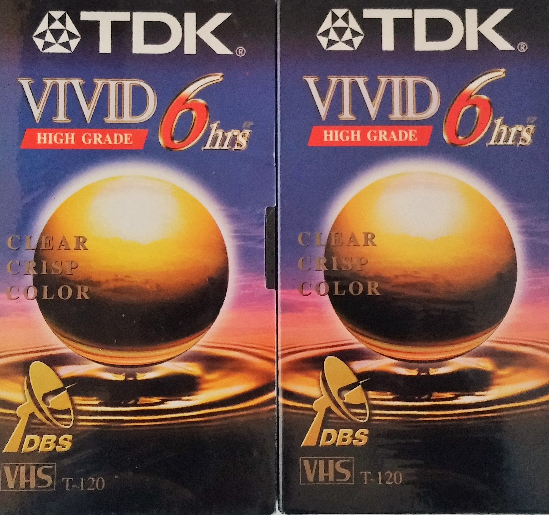 TDK Vivid High Grade VHS, 2 Pack