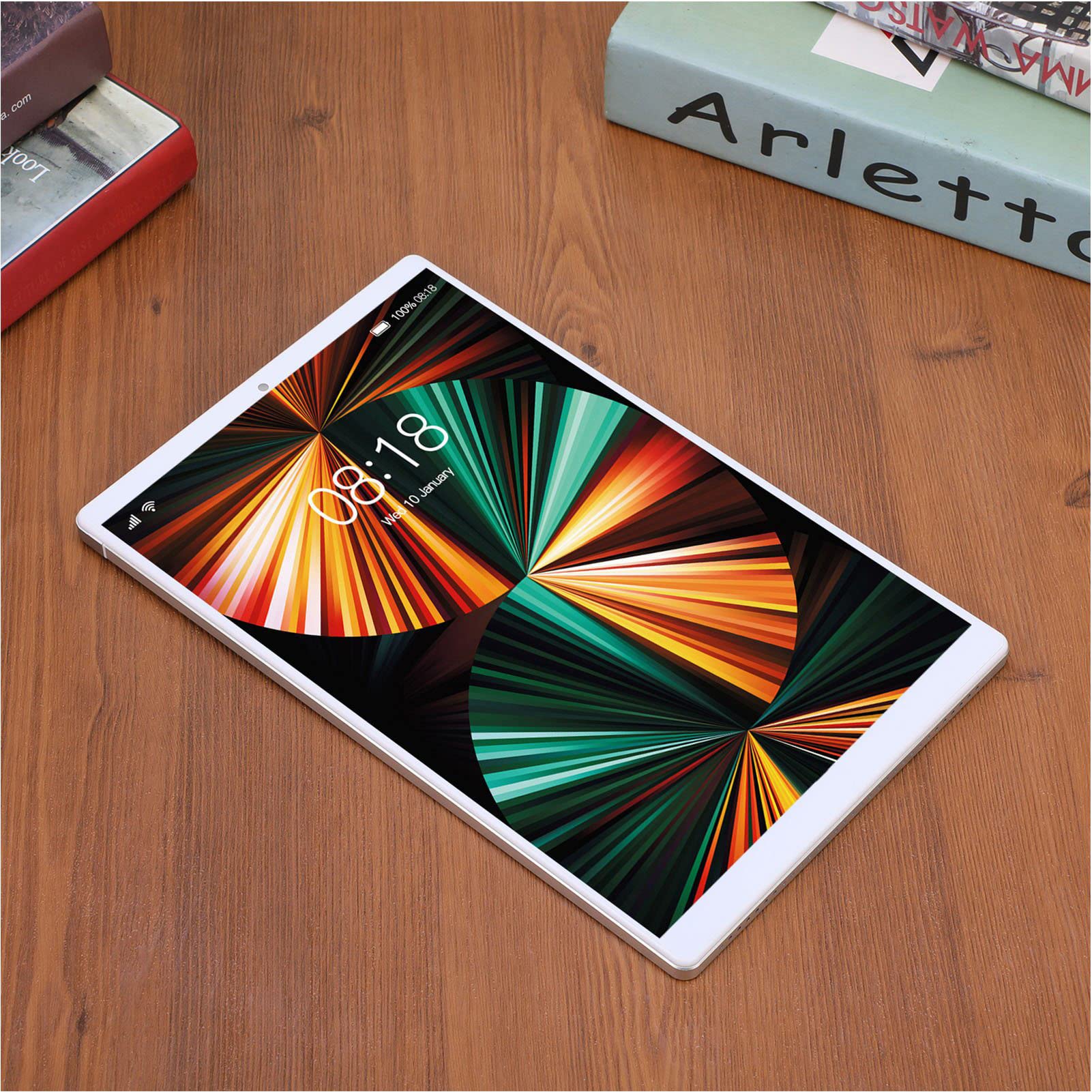 ASHATA 10in Android Tablet, 2GHz Octa Core CPU 4GB RAM 64GB ROM 128G Expansion, 5G Dual Band Dual SIM Tablet with IPS Screen, Capacitive Screen 5 Point Touch, Front 2MP and Rear 5MP(Silver)