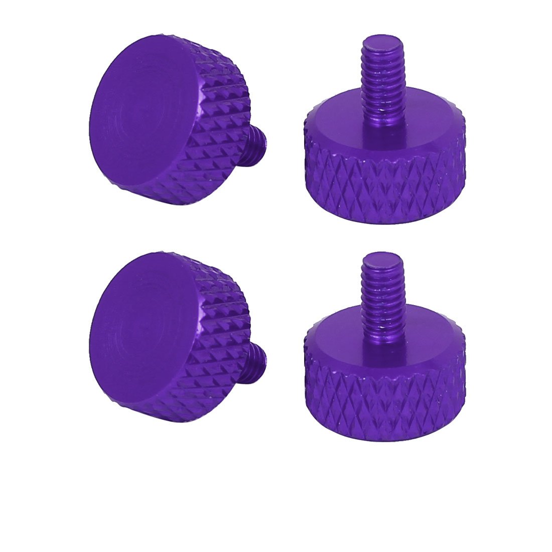 uxcell Computer PC Graphics Card M3.5x6mm Flat Head Knurled Thumb Screws Purple 4pcs