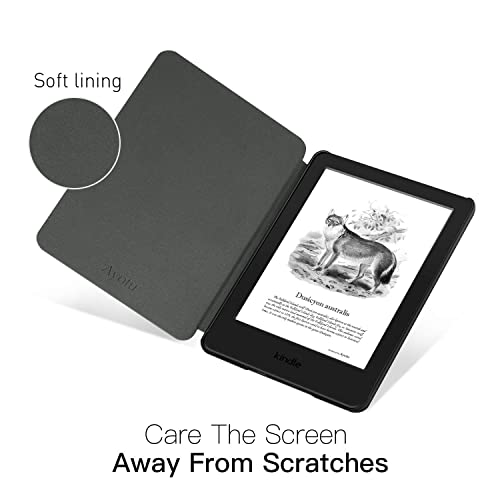 Ayotu Case for Kindle (10th Gen, 2019 Released) - PU Leather Cover with Auto Wake/Sleep-Fits Amazon Kindle 2019 (Will not fit Kindle 2022, Kindle Paperwhite or Kindle Oasis),The Library