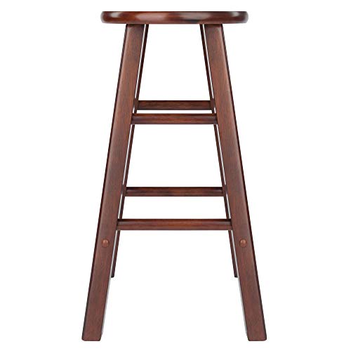 Winsome Wood Element Counter Stools, 2-Pc Set, Walnut, 24
