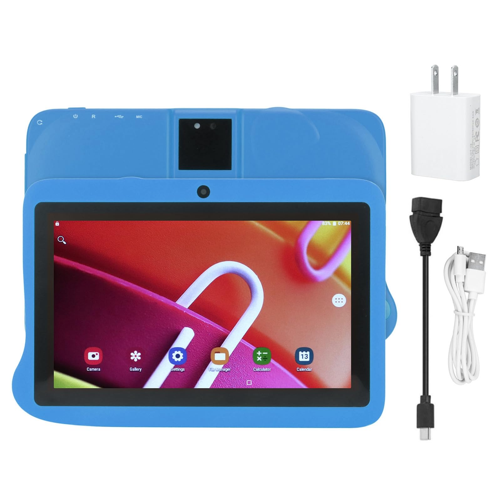ASHATA 7 Inch Tablet Blue, 4GB RAM 128GB ROM, HD IPS Screen, Octa Core CPU, Dual Camera, WiFi, Kids Tablet with Long Battery Life and Eyes Protection (Blue)