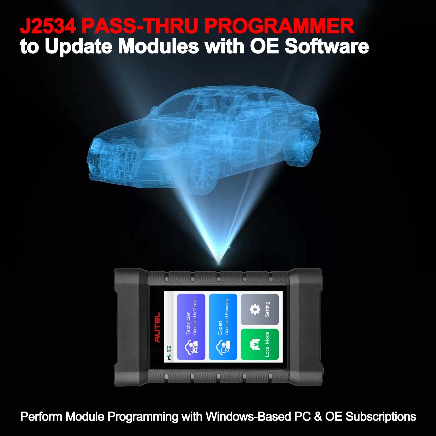 Autel MaxiFlash XLink 2024 Expert-Driven Remote Diagnostic Tool, J2534 Pass-Thru Programmer, Enhanced VCI, Supports DoIP/CAN/CAN FD/D-PDU/J2534/RP1210, Work with PC/Autel MS909 MS919 Ultra/Smart Phone