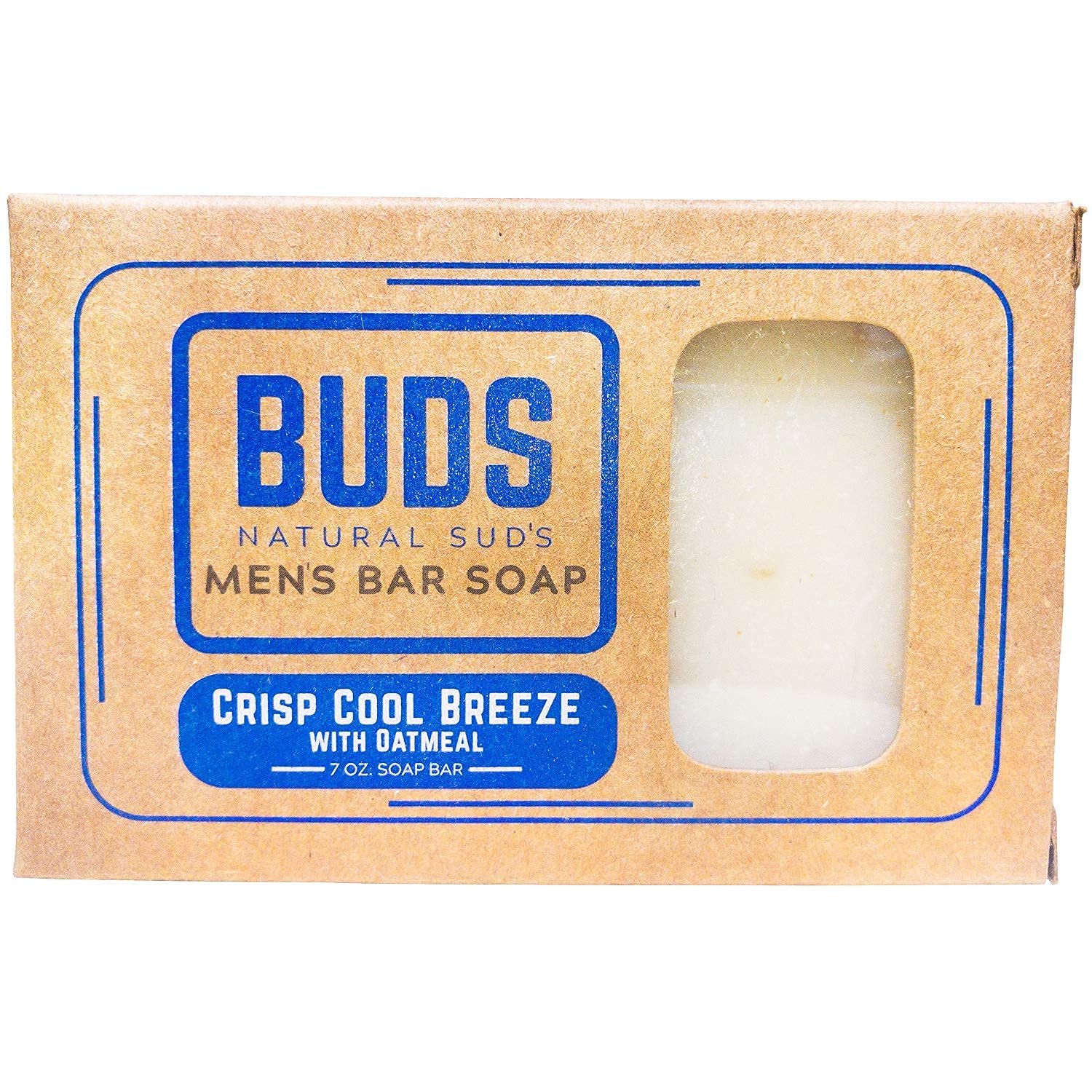 Ball Bar Soap for Men - Natural Men's Oatmeal With Organic Shea Butter, Olive Oil and Oat for Exfoliation - Cold Process Handmade Oversized for Happy Nuts