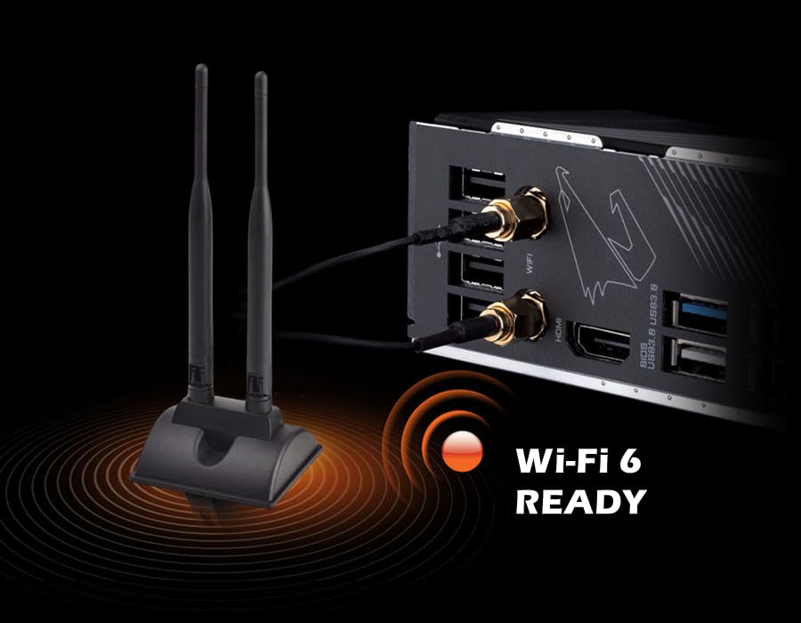 TECHTOO WiFi Antenna Dual Band 2.4GHz - 5.8GHz with RP-SMA Connector Magnetic Base for Wireless Network Router - USB Adapter - PCI PCIe Cards - Signal Booster - Access Point - Wireless Range Extender
