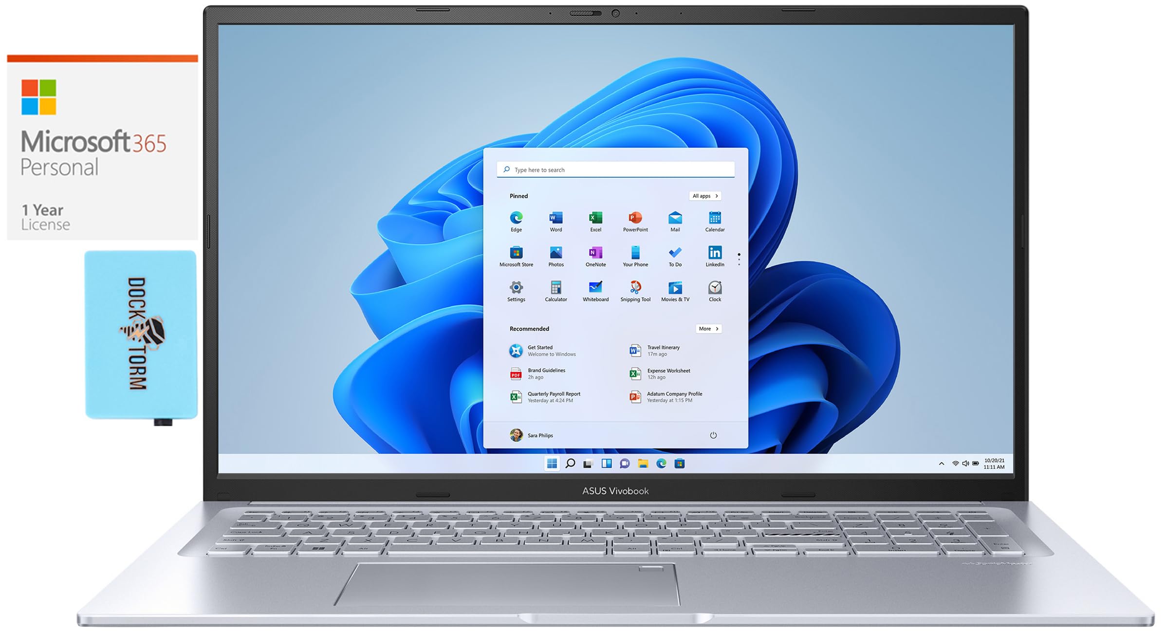 ASUS Vivobook 17X Home & Business Laptop (Intel i9-13900H 14-Core, 40GB RAM, 1TB PCIe SSD, Intel Iris Xe, 17.3" 60 Hz Full HD (1920x1080), Win 11 Pro) with MS 365 Personal, Dockztorm Hub