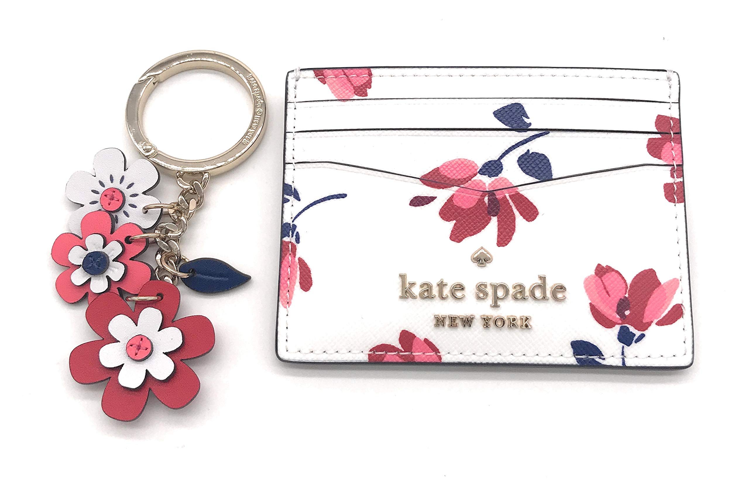 kate spade new york Staci Boxed Card Holder & Floral Key Fob, Tea Garden