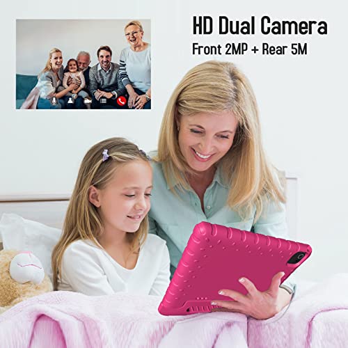 ITDULCET Kids Tablet 10 inch, 4GB +64GB Tablet for Kids, Android 12 2.4/5G WiFi, 2MP+5MP Dual Camera 1200 * 800 HD IPS Touchscreen, Family Link for Parental Control with Kid-Proof Case, 6000mAh
