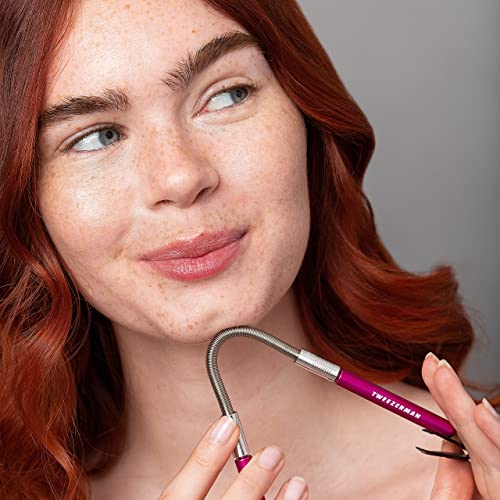 Tweezerman Smooth Finish Facial Hair Remover with Free Tweezerette, Pink