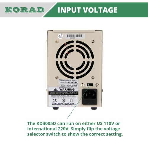 KORAD KD3005D - Precision Variable Adjustable 30V, 5A DC Linear Power Supply Digital Regulated Lab Gradeā¦