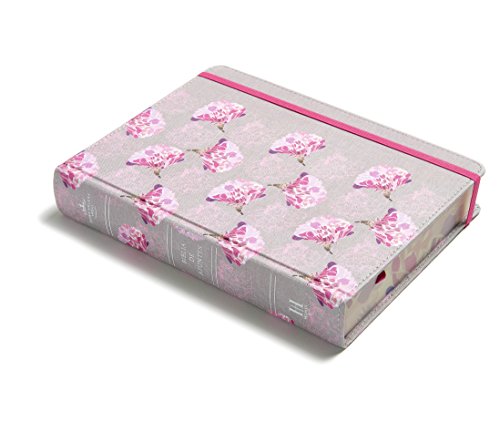 Biblia Reina Valera 1960 de apuntes gris y floreado , tela impresa | RVR 1960 NoteTaking Bible, Grey and Pink, Cloth over Board (Spanish Edition)