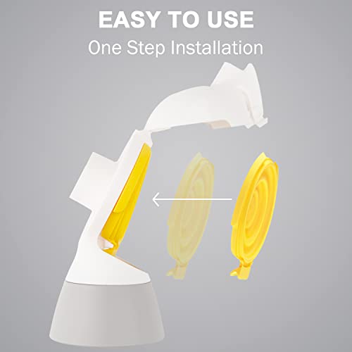 Membrane Compatible with Medela Pump Parts, BPA Free Silicone Membranes Compatible with Pump in Style MaxFlow, Swing Maxi, Freestyle Flex Breast Pumps, Breast Pump Connector Replacement Parts
