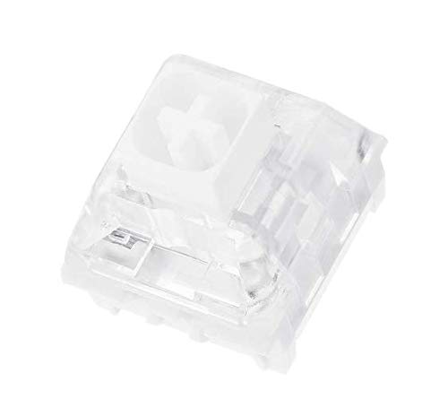 Kailh Box Mechanical Switches for MX Mechanical Gaming Keyboard | 45g Force | Clicky | Plate Mounted | SMD 3 Pin RGB Switches for Backlit Keyboard | (65 PCS, White)