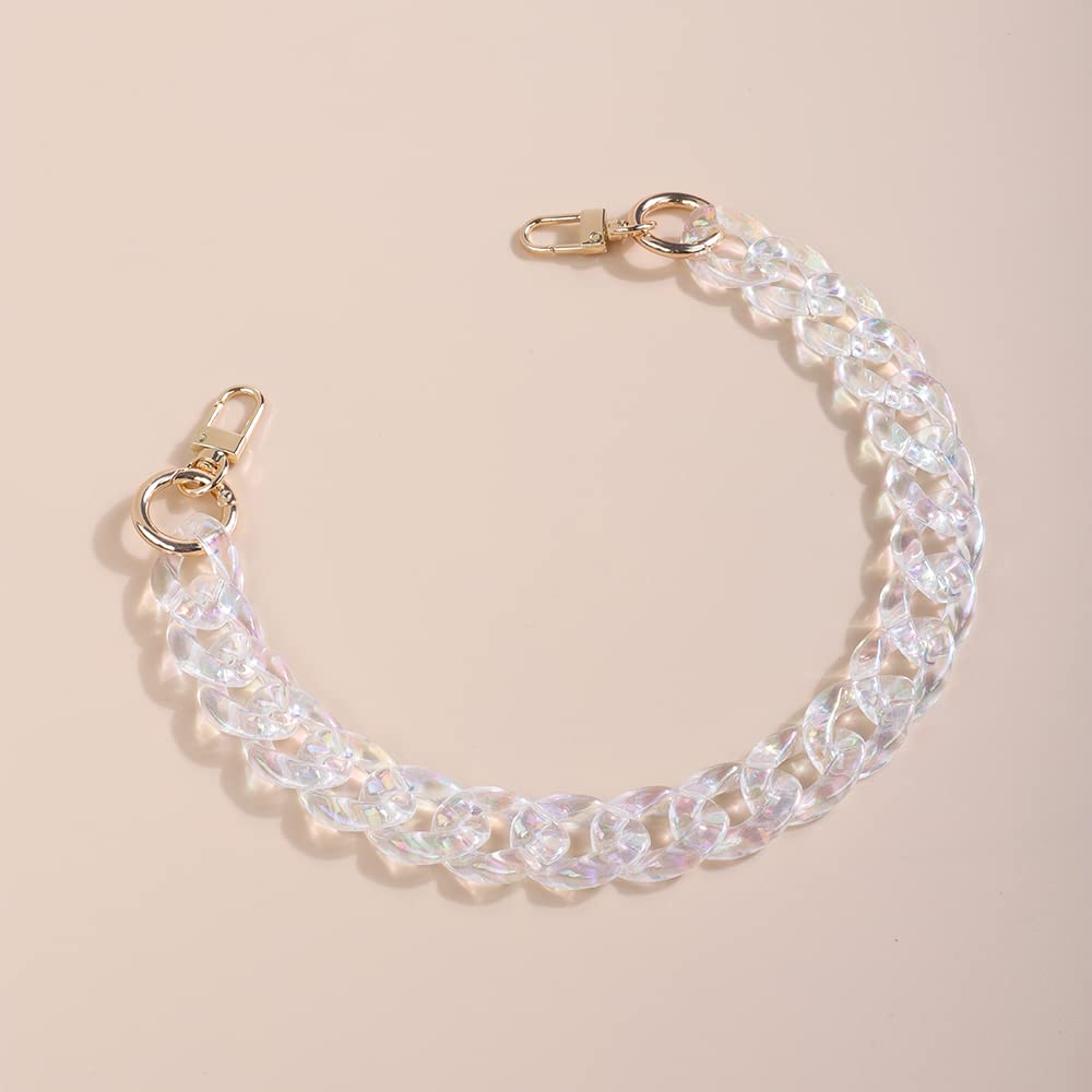 Wiwpar Acrylic Bag Straps Bag Chains Shoulder Straps Replacement Chain Strap for Women's Handbags
