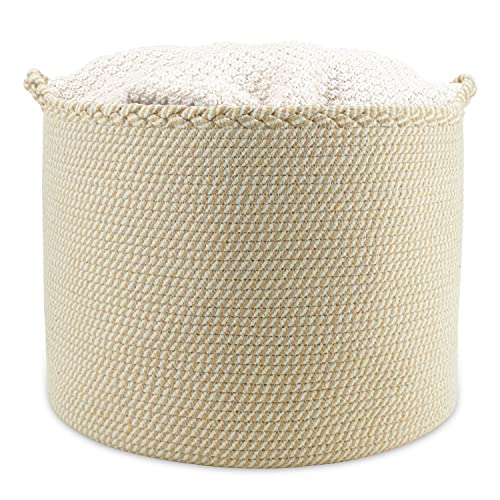 NUMONQ Extra Large Cotton Woven Basket 20''x20''x14'' Organize Laundry Baby Blankets Pillows Toys Nursery Hamper with Handles (Beige), XXL
