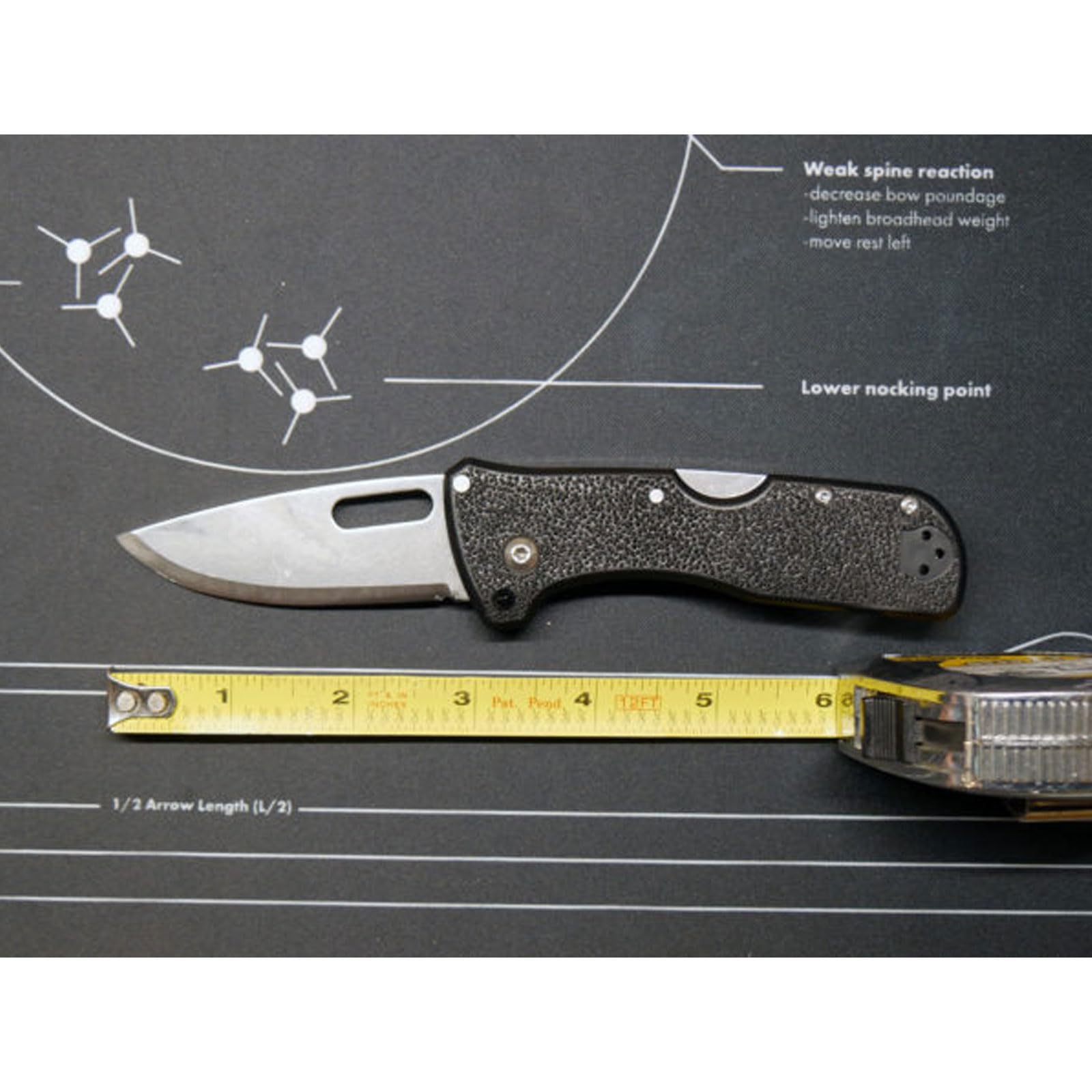 Cold Steel Click N Cut Folder Durable Hunting & Hiking Steel 5 Oz Compact 7" Long Folding Knife with Strong Lock & 2 Interchangeable Blades - Blister Package