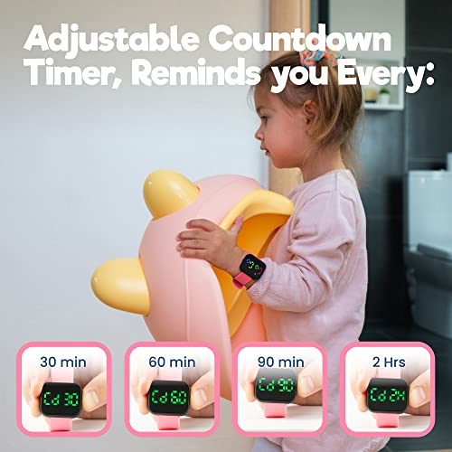 Potty Training Watch for Kids V2 β A Water Resistant Potty Reminder Device for Boys and Girls to Train Your Toddler with Fun/Musical and Vibration Interval Reminders with Potty Training eBook (Pink)