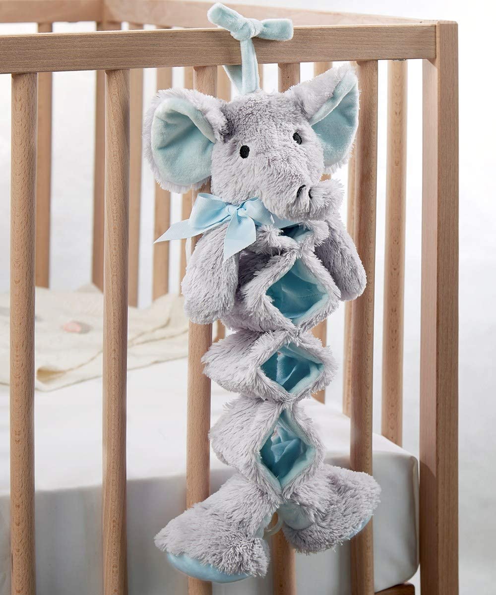 Lil' Llama Baby Musical Pull Toy - Infant Baby Elephant Musical Toy for Crib or Playpen Plays Brahms Lullaby - Entertain Baby with Music – Pull-Down Musical Toy - Soft Pull String Musical Toy