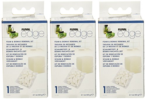 Hagen Fluval Edge Foam Pad and BioMax Renewal Kit, 3PACK