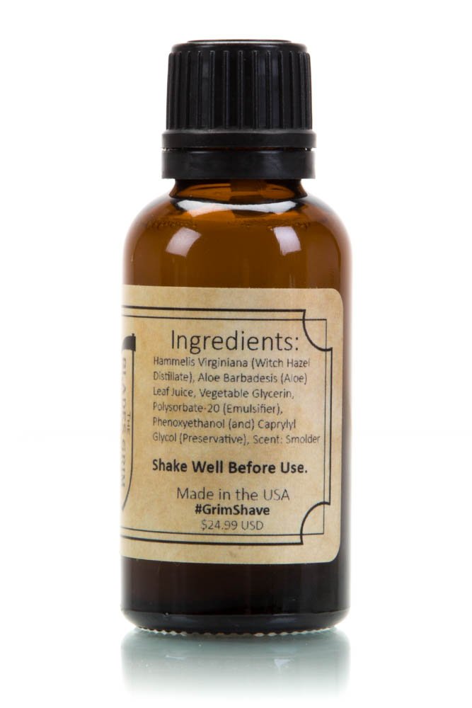 The Blades Grim β Aftershave Oil, Handmade in the USA (Smolder, 1oz)
