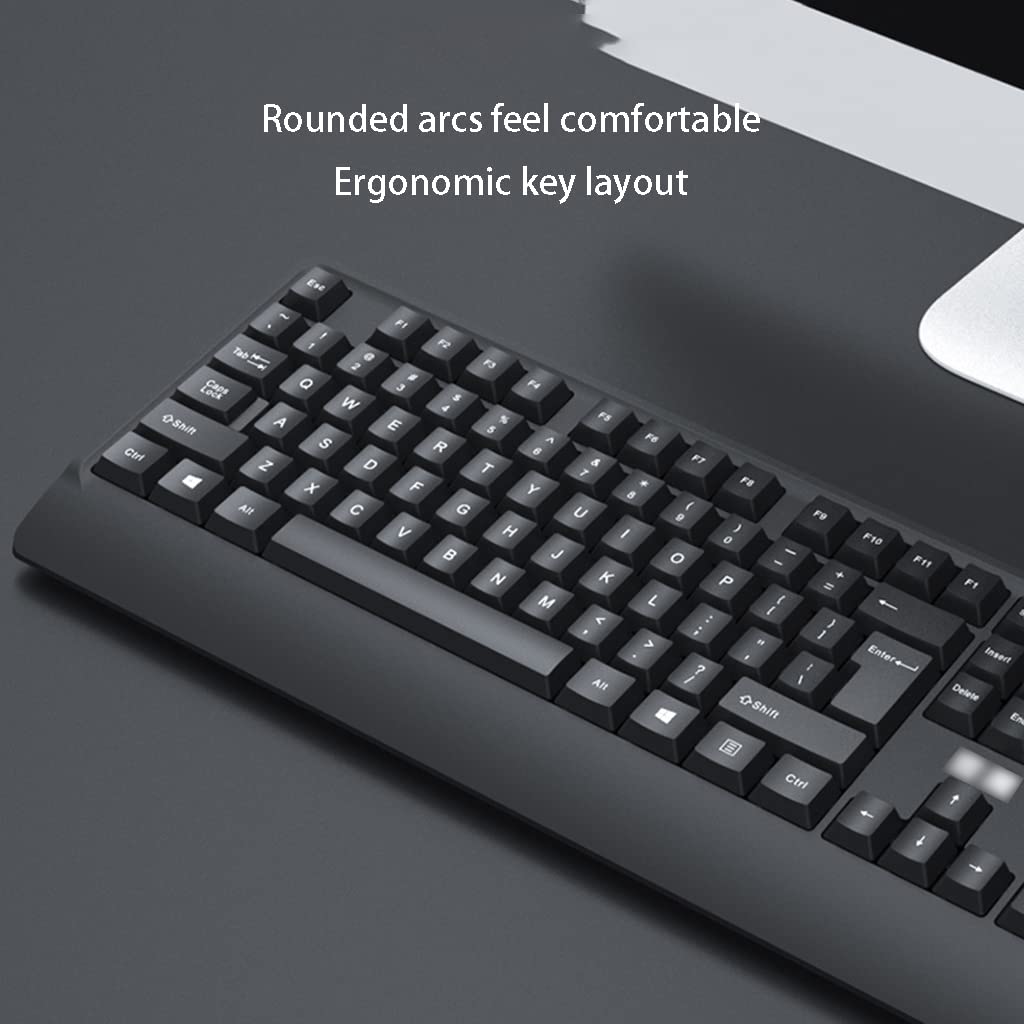 BBFQL Computer Keyboard Home Wired Keyboard Gaming Keyboard and Mouse Set USB Keyboard Ergonomic Keyboard