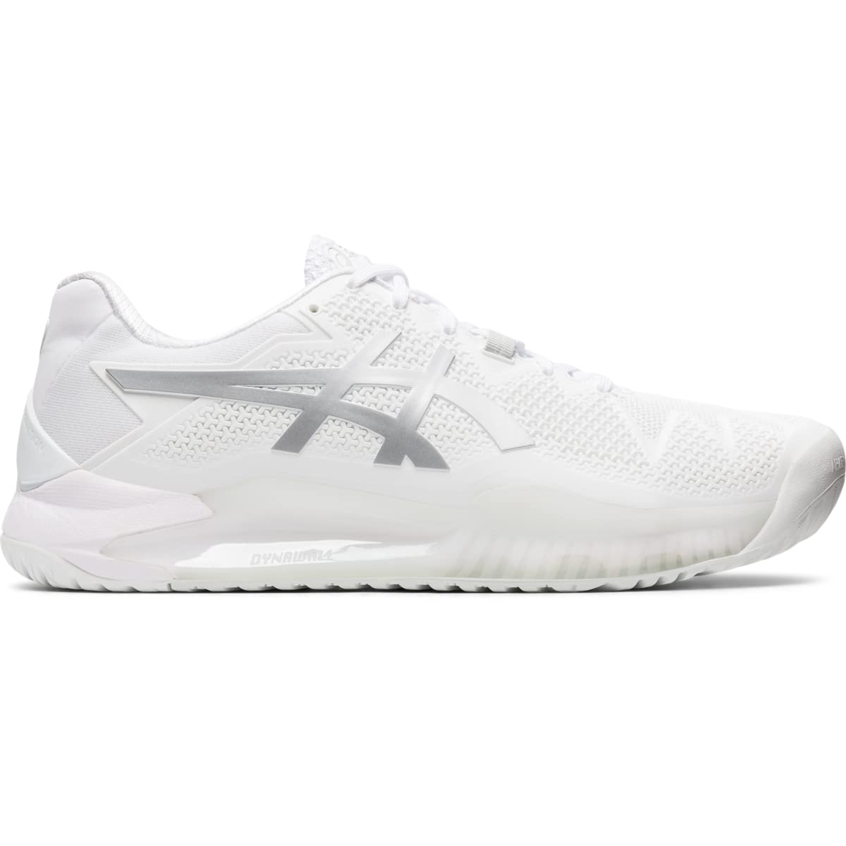 ASICS Men's Gel-Resolution 8 Tennis Shoes, 9, White/Pure Silver
