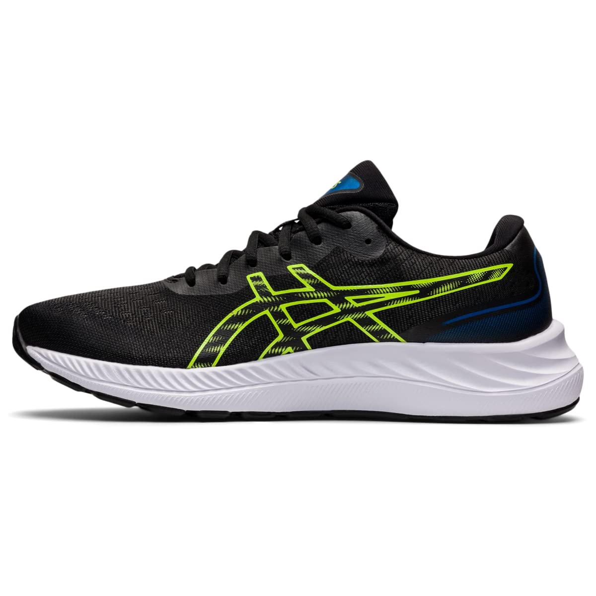 ASICS Men's GEL-EXCITE 9 Running Shoes, 8.5, BLACK/HAZARD GREEN