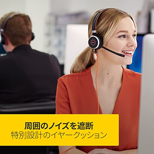 Jabra Evolve 40 Professional Wired Headset, Stereo, MS-Optimized β Telephone Headset for Greater Productivity, Superior Sound for Calls and Music, 3.5mm Jack/USB Connection, All-Day Comfort Design