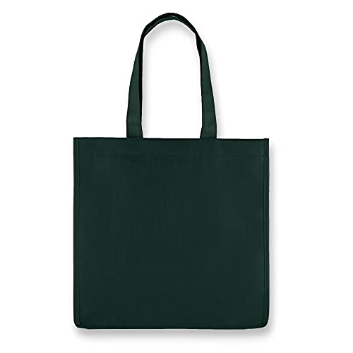 True 6 Bottle Wine Bag with Divider, Non-Woven 100 GSM, Customizable Reusable Wine Bottle Carrier, Green Large