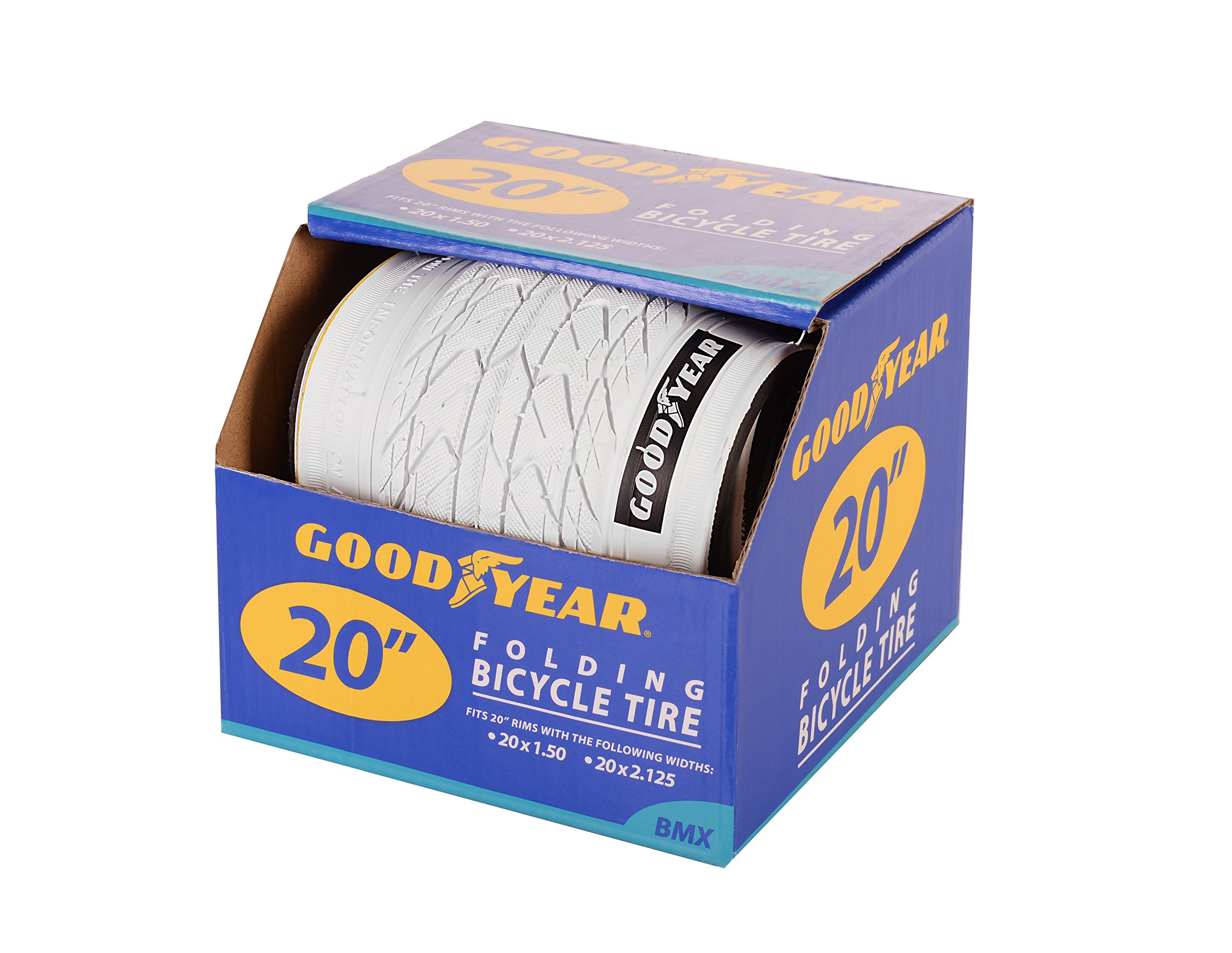 Goodyear Folding Bead BMX Bike Tire, 20 x 2.125, White