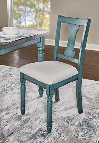 Powell Furniture Willow, Teal Blue, Set of 2 Side Chair,