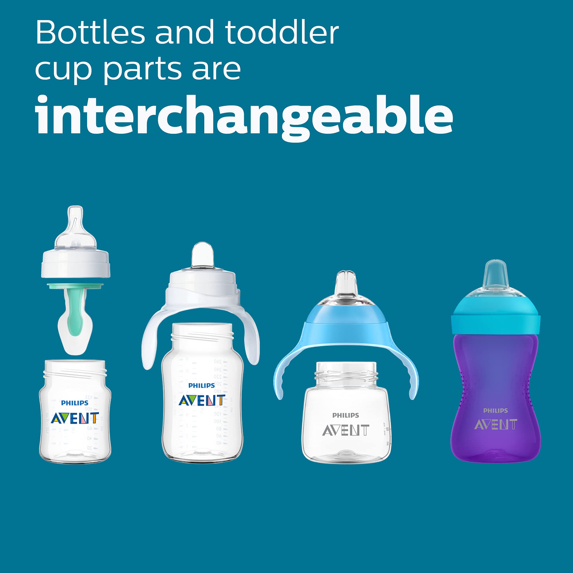 Philips AVENT Anti-Colic Baby Bottle Flow 4 Nipple, 4pk, SCY764/04