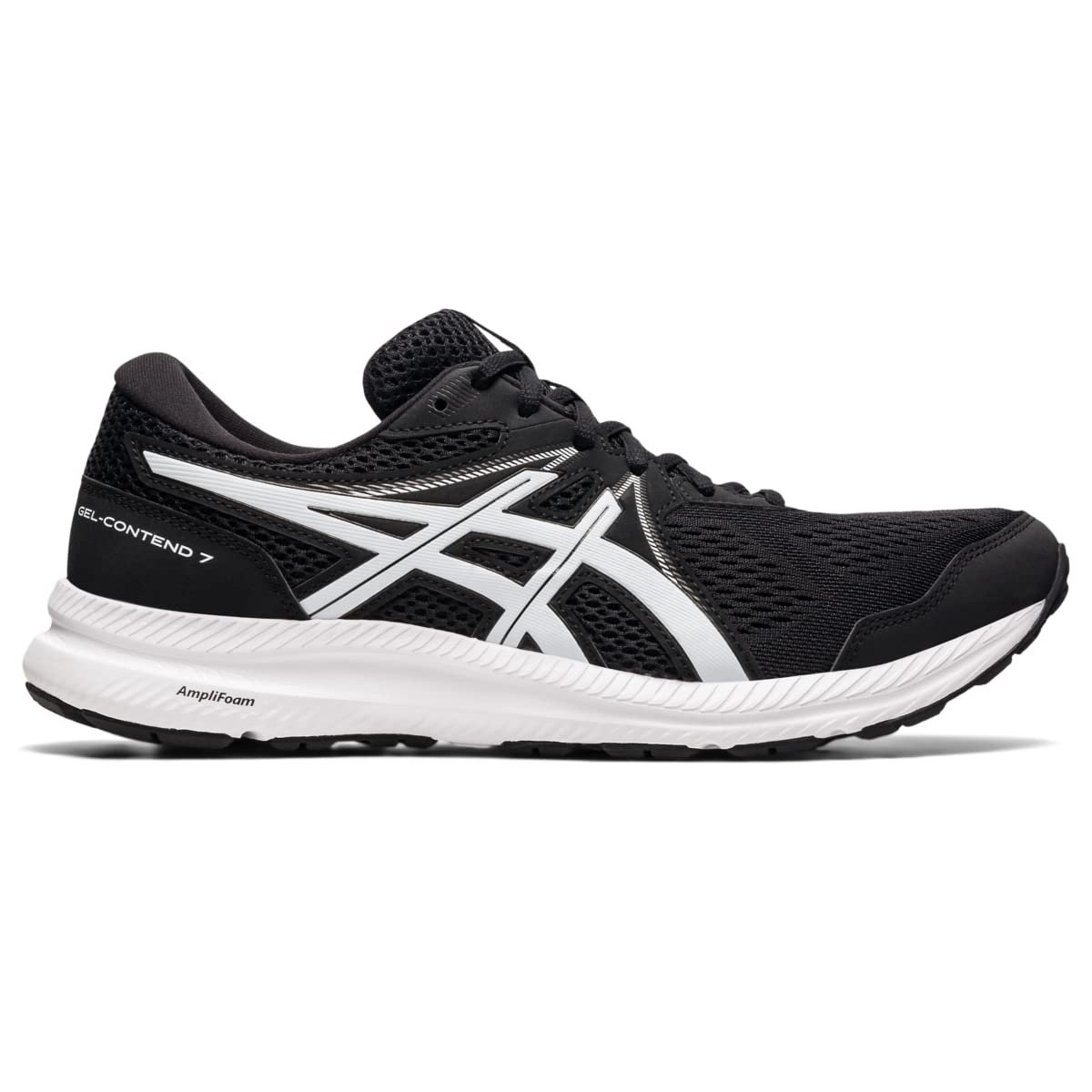 ASICS Men's GEL-Contend 7 Running Shoes, 8.5, BLACK/HAZARD GREEN