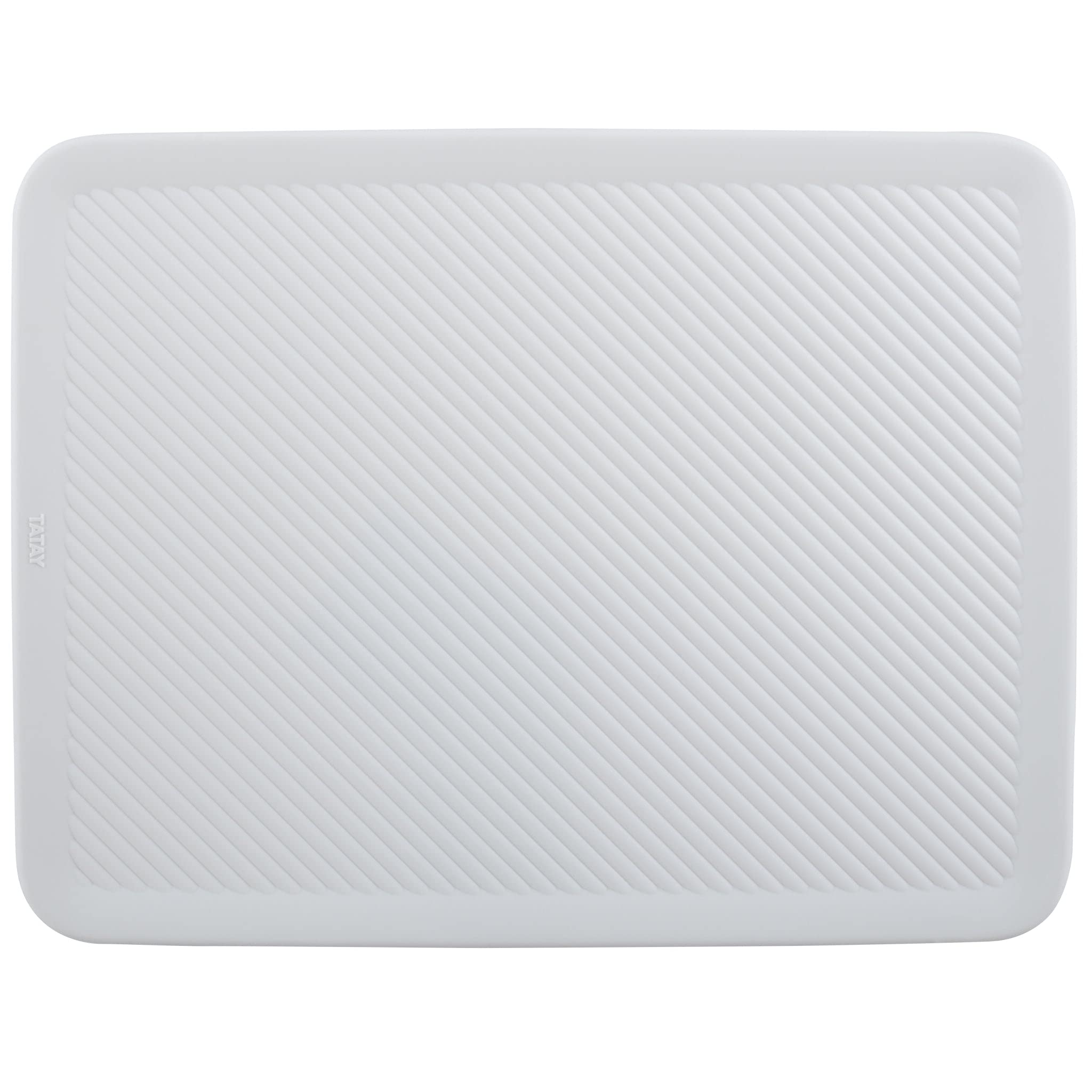 Superio Ribbed Collection Lid for Decorative Plastic Open Home Storage Bins Organizer Baskets, Large White Smoke - for Organizing Closet Shelves Drawer Shelf 15/22 Liter