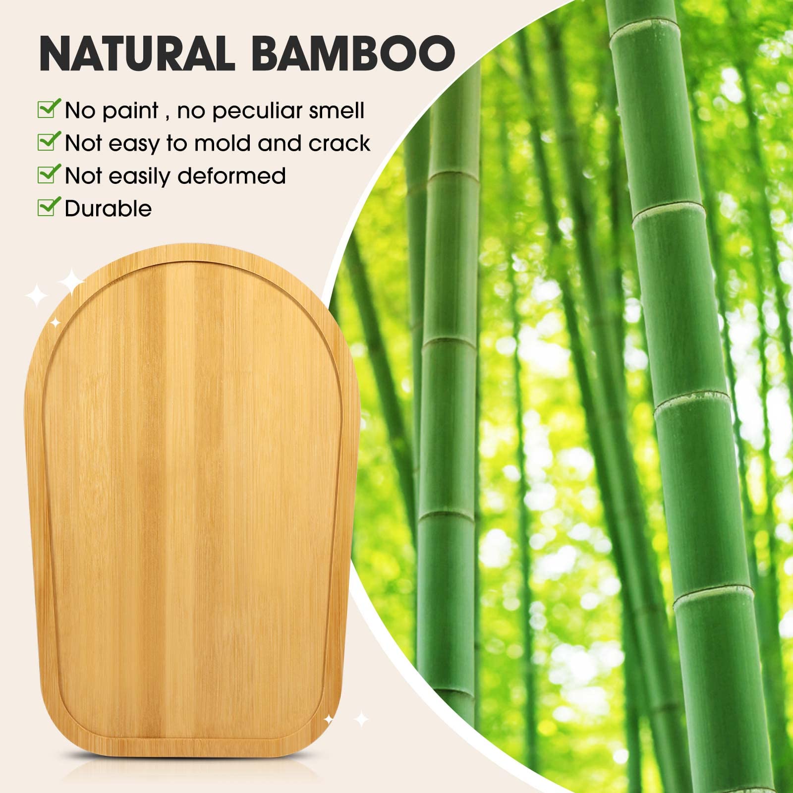 Bamboo Mixer Slider Mat, Kitchen Appliance Slider Compatible with Kitchenaid 4.5-5 Qt Tilt-Head Stand Mixer, Mixer Mover Sliding Caddy Tray, Kitchen Aid Mixer Accessories (Small)