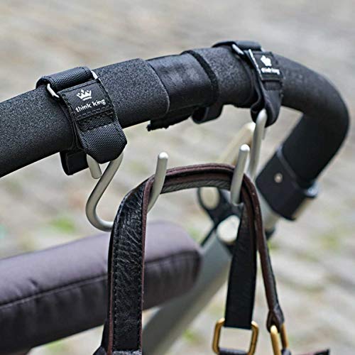 Think King Mighty Buggy Hook for Stroller, Wheelchair, Rollator, Walker, Gold 2 Count (Pack of 1)
