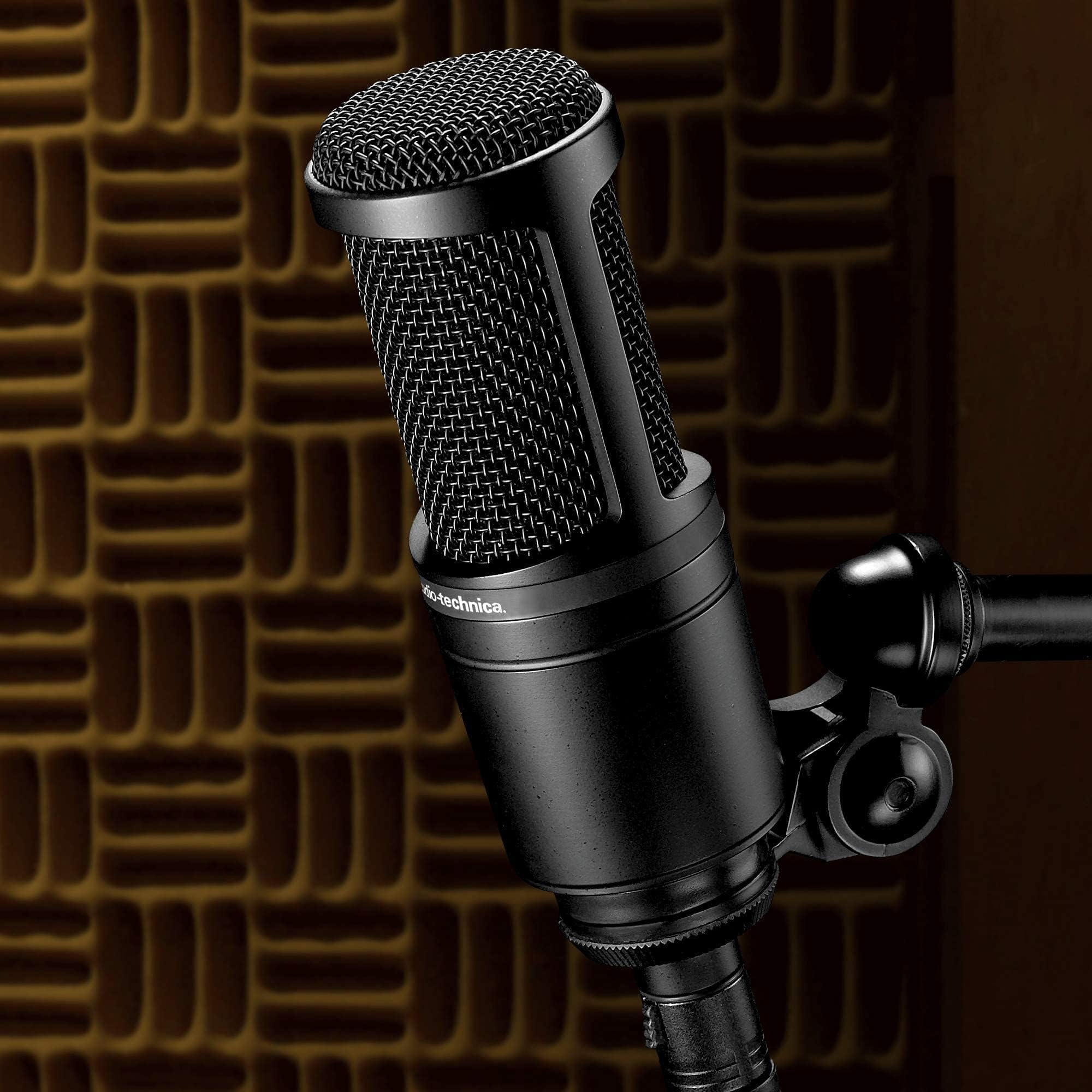 Audio-Technica Microphone AT2020 Pro Cardioid Capacitor, Black,Large, XLR