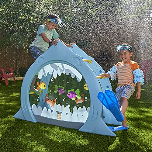 KidKraft Shark Escape Outdoor Toddler Climbing Toy with Ocean Theme Helps Build Gross Motor Skills, Gift for Ages 3-5