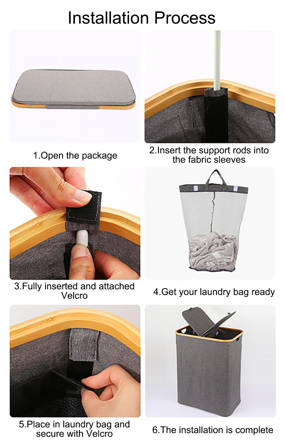 Double Laundry Hamper with Lid, 160 L Divided Large Laundry Basket with Removable Bags, 2 Section Clothes Hampers for Laundry, for Bathroom, Bedroom & Laundry Room (Black)