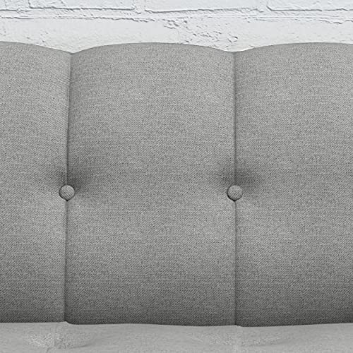Christopher Knight Home Treston Mid-Century Fabric Sofa, Grey / Natural