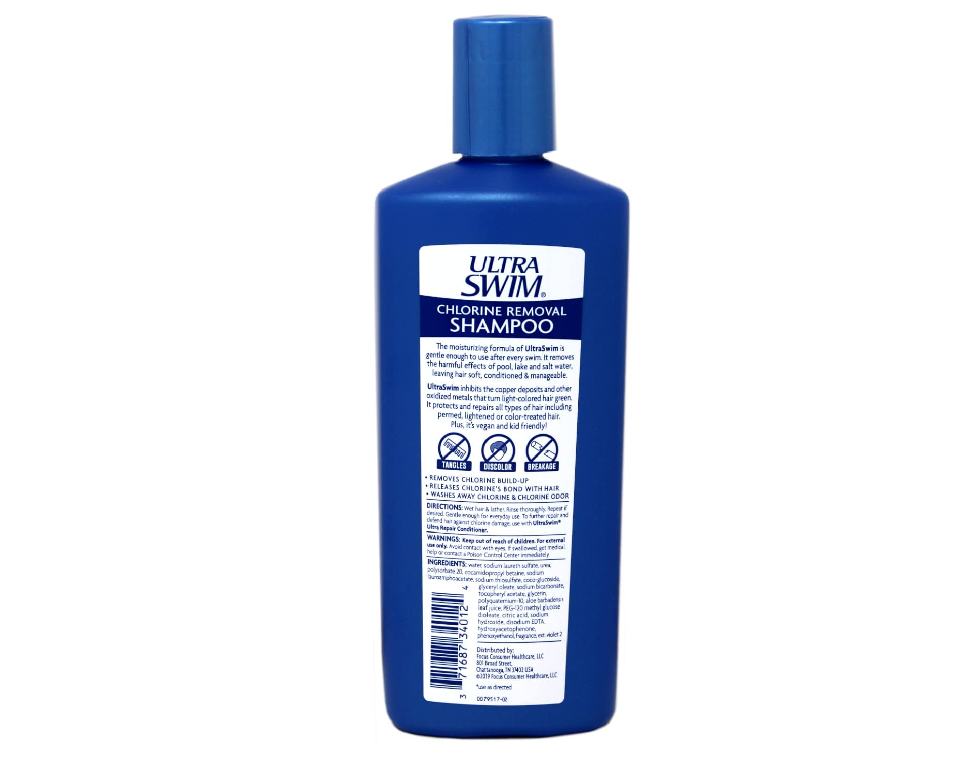 UltraSwim Chlorine Removal Shampoo, Moisturizing Formula 7 oz (Pack of 2)