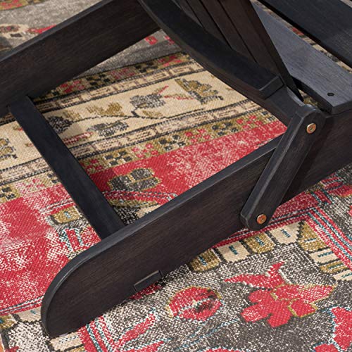 Christopher Knight Home Great Deal Furniture Muriel Outdoor Dark Grey Finish Acacia Wood Adirondack Loveseat