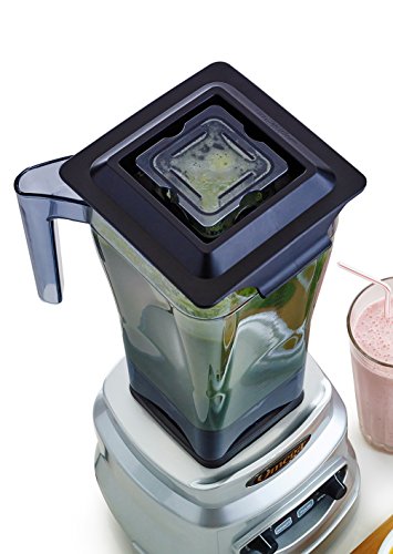 Omega 3HP Blender 64 OZ BPA Free Container Creates Delicious Smoothies Features Stainless Steel Blades & 10-Speeds Plus Pulse Includes Plunger & Recipe Book, 1400-Watt, Silver