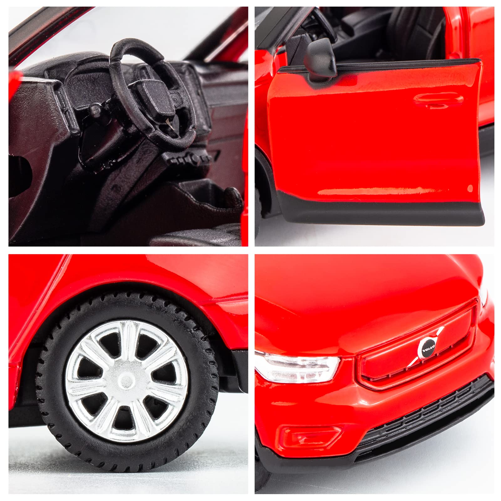 BDTCTK 1/39 Scale XC40 diecasting Car Model, Alloy Toy Car for Kids, Pull Back Vehicles for Toddlers Kids Boys Girls Gift Red