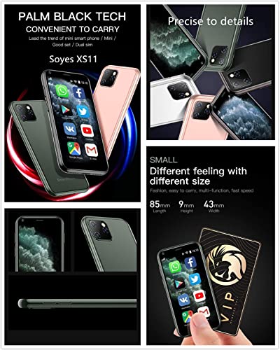 Cuifati XS11 2.5in Supper Mini Smart Phone, Unlocked Cellphone 6.0 1GB RAM 8GB ROM 2023 New Years Phone Gifts for Kids (Black)