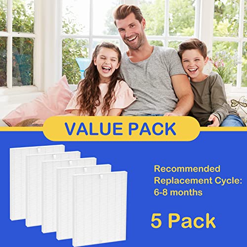 C545 True HEPA Replacement Filter S Compatible with Winix C545, B151, P150, 9300 Air Cleaner Purifier, Replaces Winix Filter S 1712-0096-00 and 2522-0058-00, 5 Pack H13 Filters