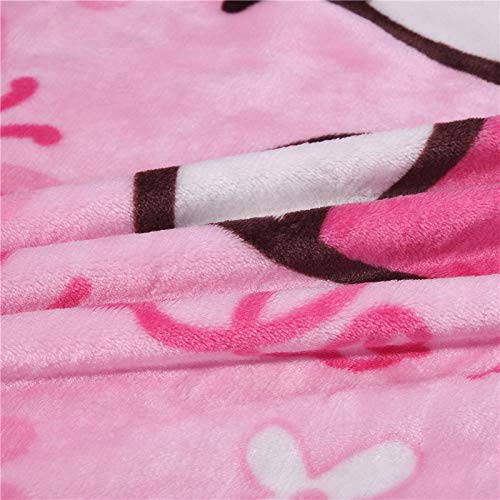 Cute Cartoon Kitty Bedding Super Soft Silk Touch FleeceThrow Blanket for Kids,40 x 55 inches (Cartoon 1)