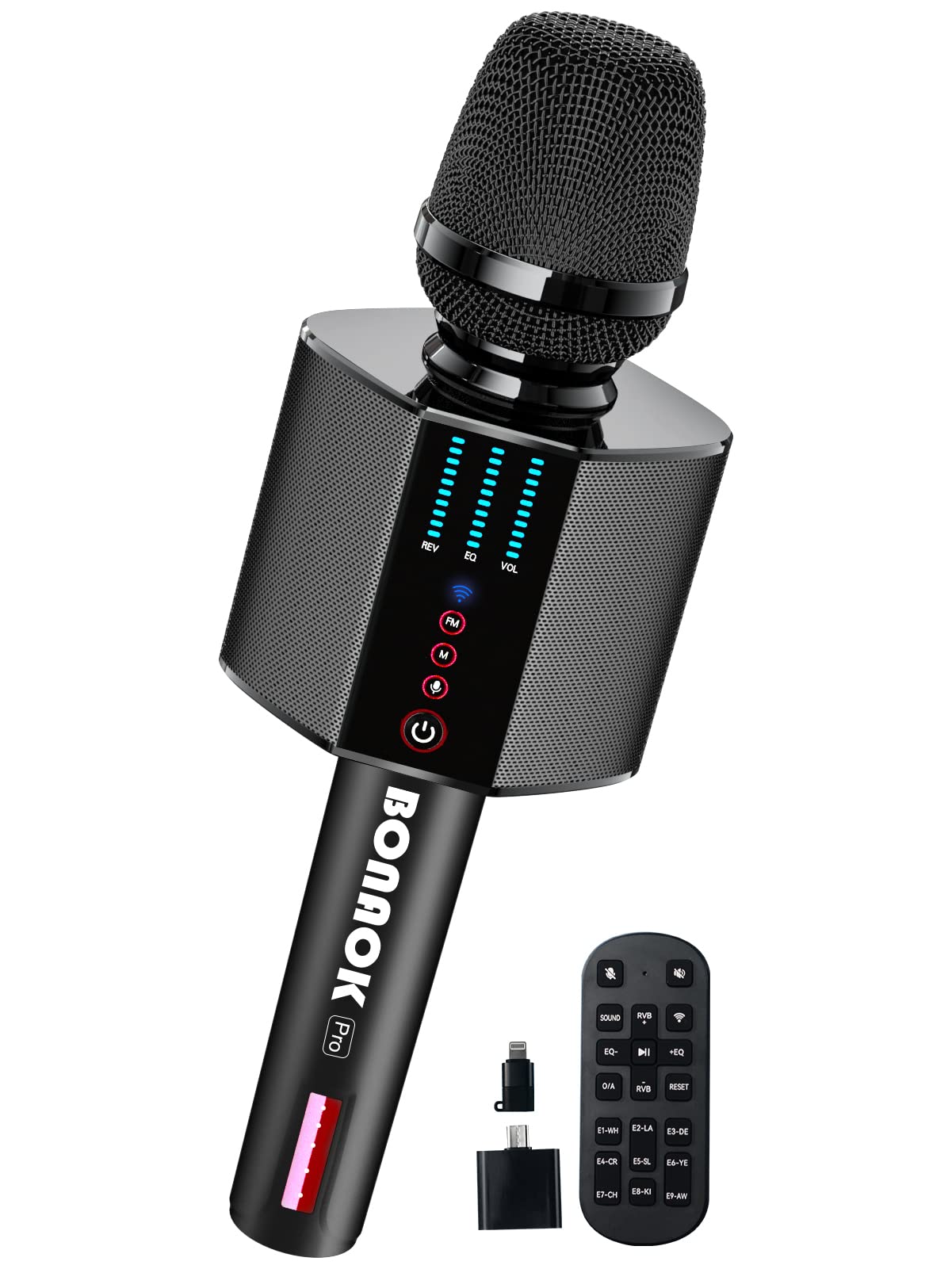 BONAOK Bluetooth Wireless Karaoke Microphone, Portable Karaoke Machine Mic & Speaker System for Smartphone Wireless Recording/Live Streaming/Indoor/Outdoor/Party/Car G50 PRO