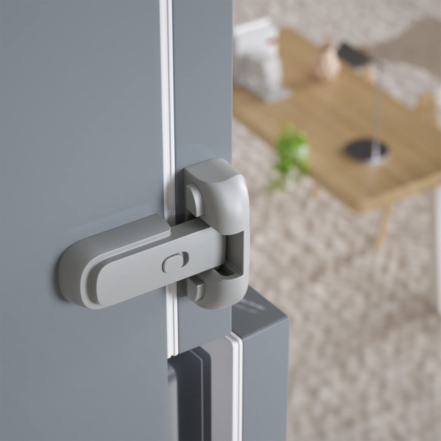 BABY DROM Refrigerator Lock, Ideal for Child Proof Fridge Lock and Freezer Door Lock, Easy to Install and Use Fridge Locks for Kids no Tools Need or Drill