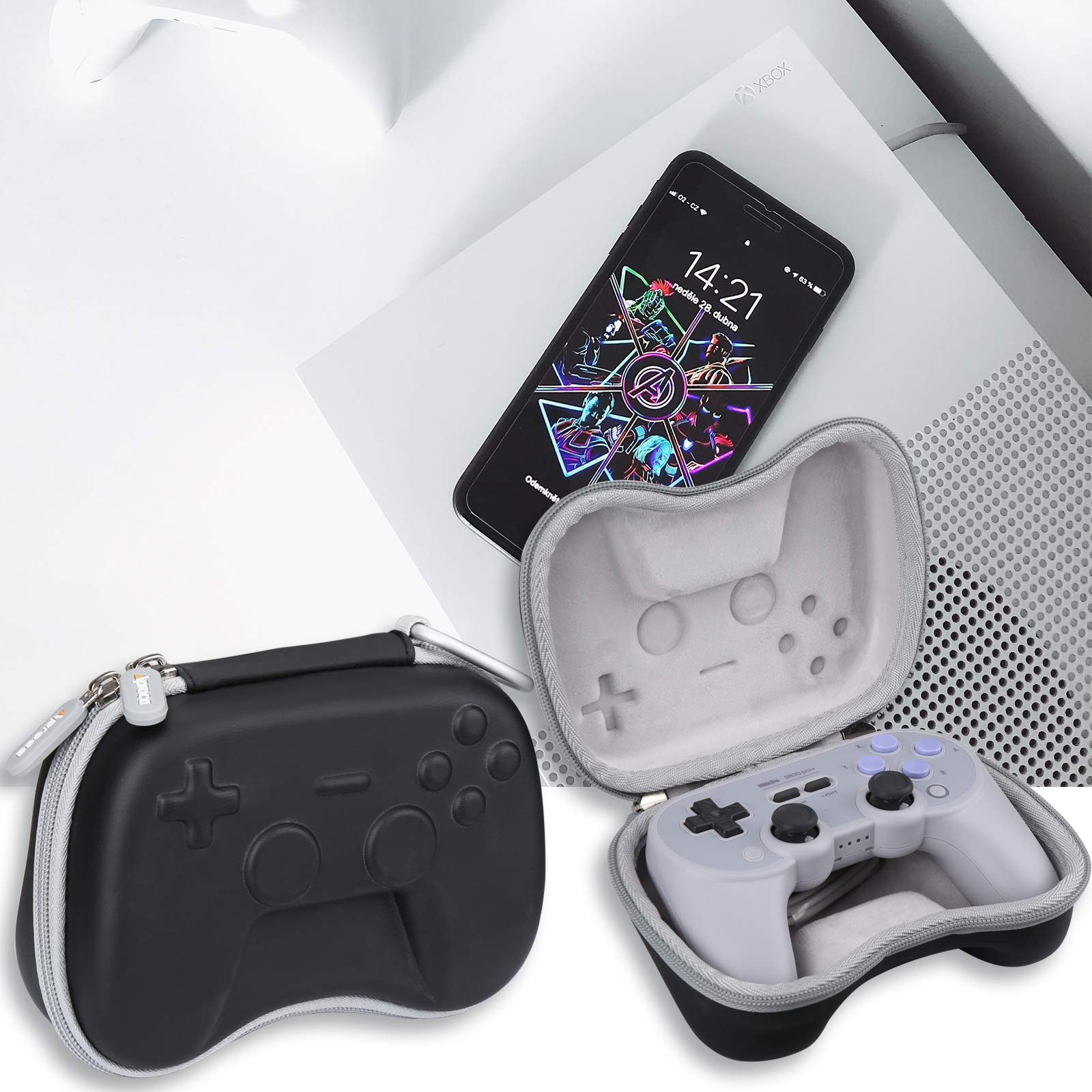 Aproca Hard Storage Travel Storage Case for 8Bitdo Sn30 Pro+ Bluetooth Gamepad Nintendo Switch